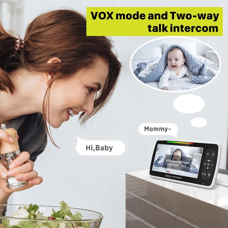 SM650 Wireless Video Baby Camera Intercom Night Vision Temperature ...
