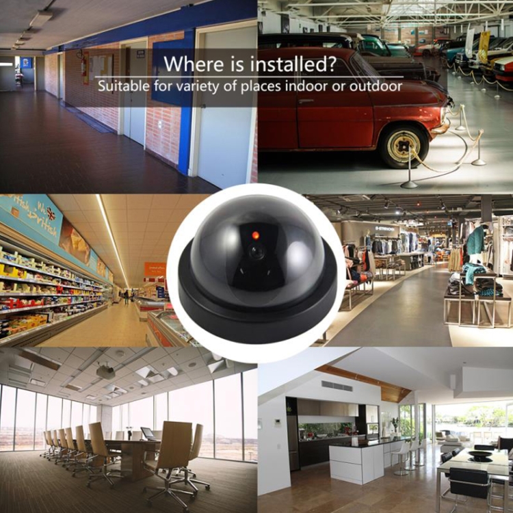 Outdoor Waterproof Infrared CCTV Dummy Dome LED Surveillance Security ...